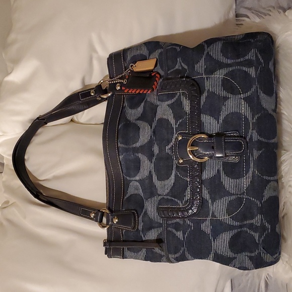 Coach | Bags | Authentic Coach Signature Denim Handbag | Poshmark